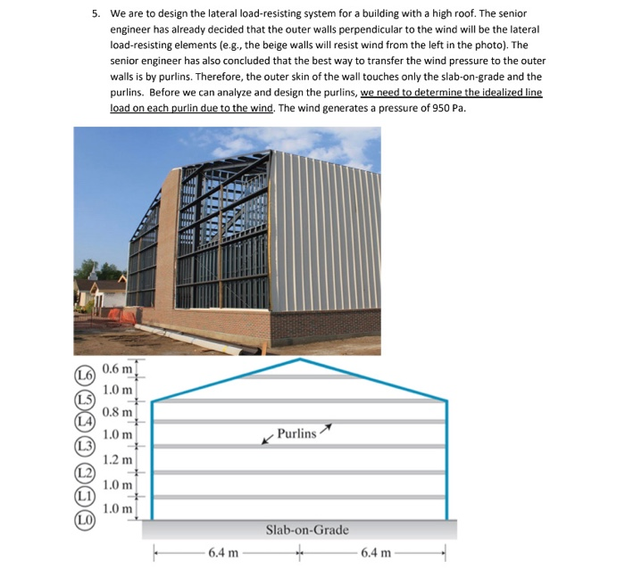 5. We are to design the lateral load-resisting system | Chegg.com