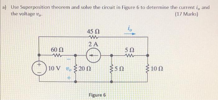 Solved Please Help me, Use seperposition theorem and solve | Chegg.com
