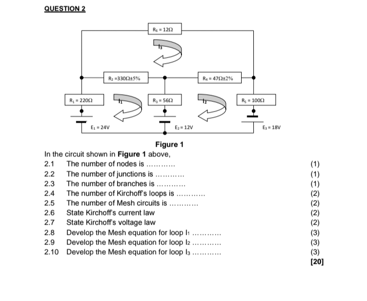 QUESTION 2 Figure 1 In the circuit shown in Figure 1 | Chegg.com