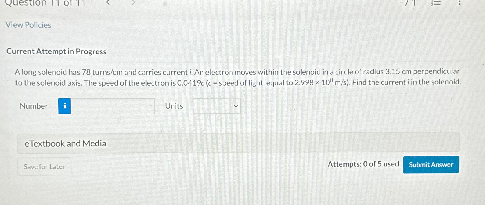 Solved View PoliciesCurrent Attempt in ProgressA long | Chegg.com