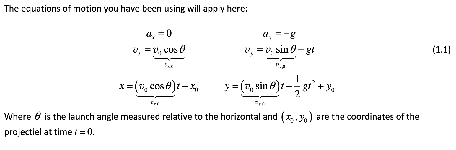 Solved Using variables, derive an equation for the range of | Chegg.com