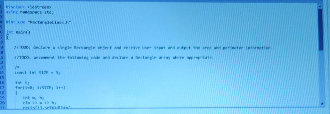 Solved (C++) Define a Rectangle class that contains: (1) | Chegg.com