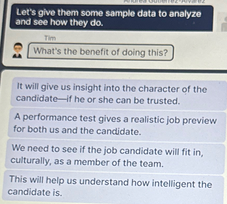Solved Let's give them some sample data to analyze and see | Chegg.com