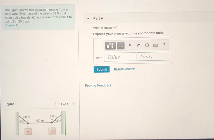 Solved The figure shows two masses hanging from a steel | Chegg.com