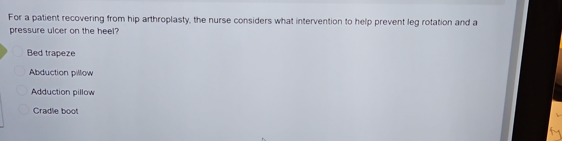 Solved For a patient recovering from hip arthroplasty, the | Chegg.com