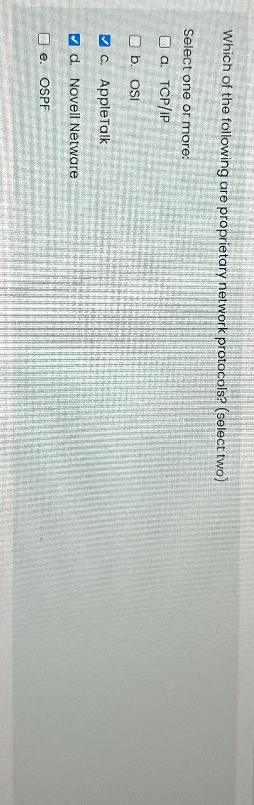 Solved Which of the following are proprietary network | Chegg.com