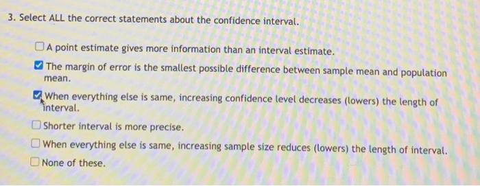 Solved 3. Select ALL the correct statements about the | Chegg.com