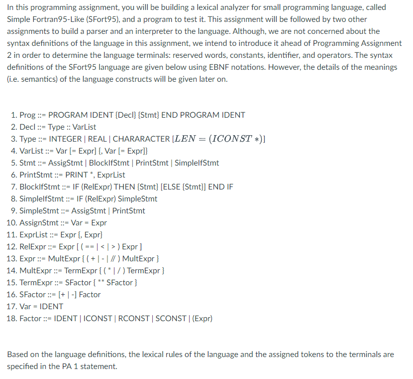 Solved code for lex.h: /* ﻿* ﻿lex.h ﻿* ﻿* ﻿CS280 ﻿* ﻿Spring | Chegg.com
