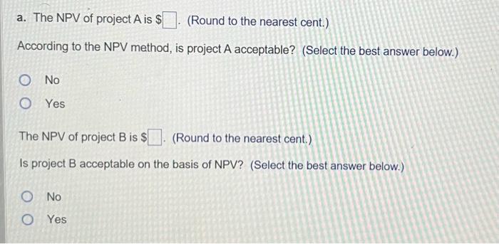Solved NPV and IRR analysis of projects Thomas Company is | Chegg.com