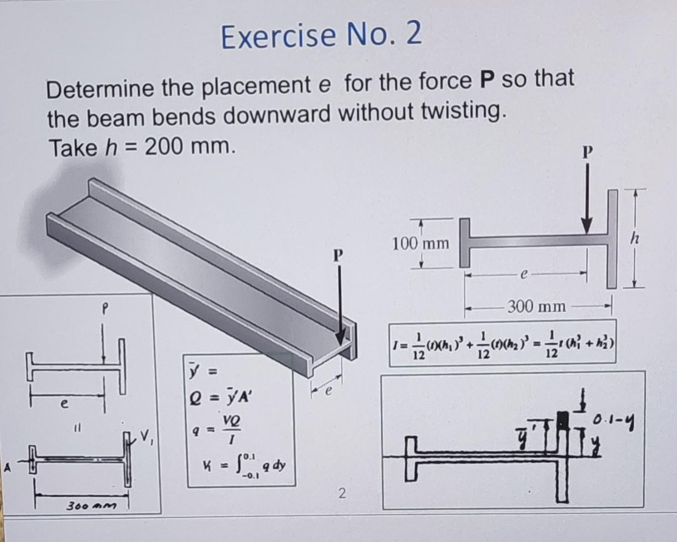 Solved Determine the placement e for the force P so that the | Chegg.com