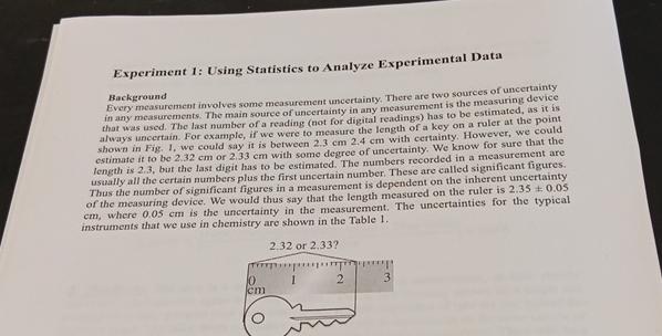 Solved Experiment 1: Using Statistics to Analyze | Chegg.com