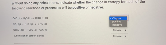 Solved Without doing any calculations, indicate whether the | Chegg.com