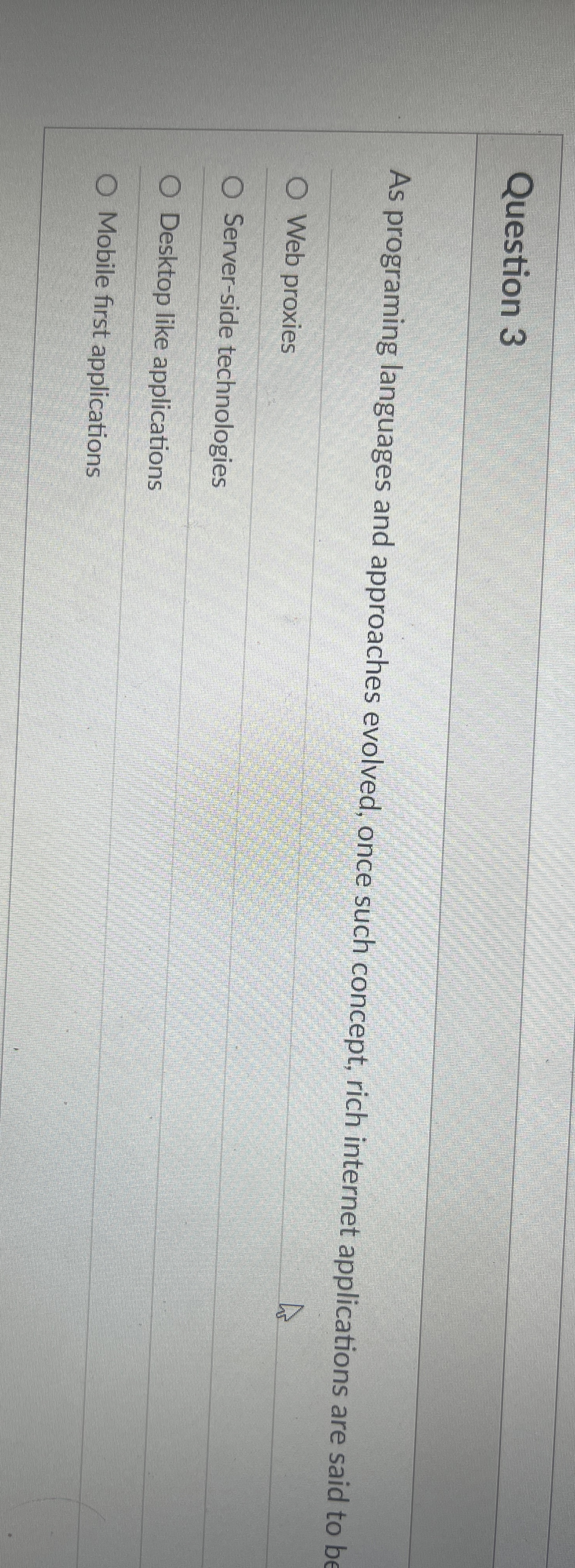 Solved Question 3As programing languages and approaches | Chegg.com