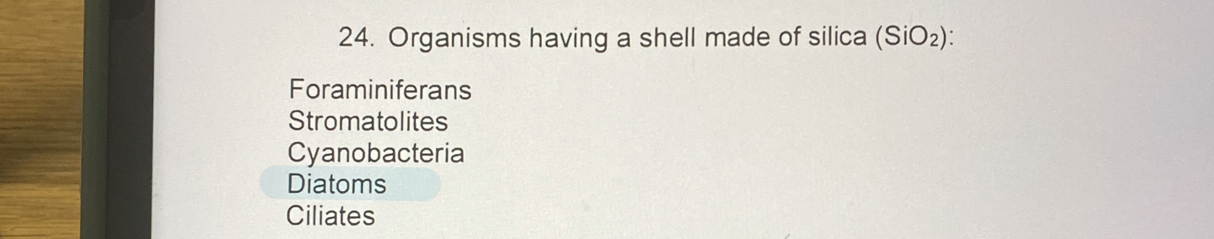 Solved Organisms having a shell made of silica (SiO2) | Chegg.com