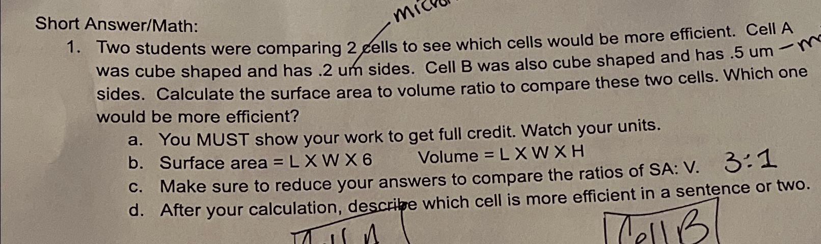 Solved Short Answer/Math:Two students were comparing 2 | Chegg.com
