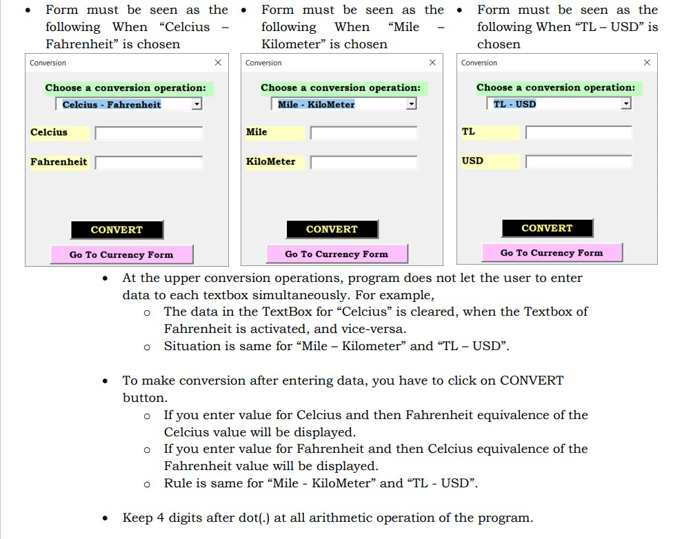 Solved You will make a program by using Excel VBA. You can | Chegg.com