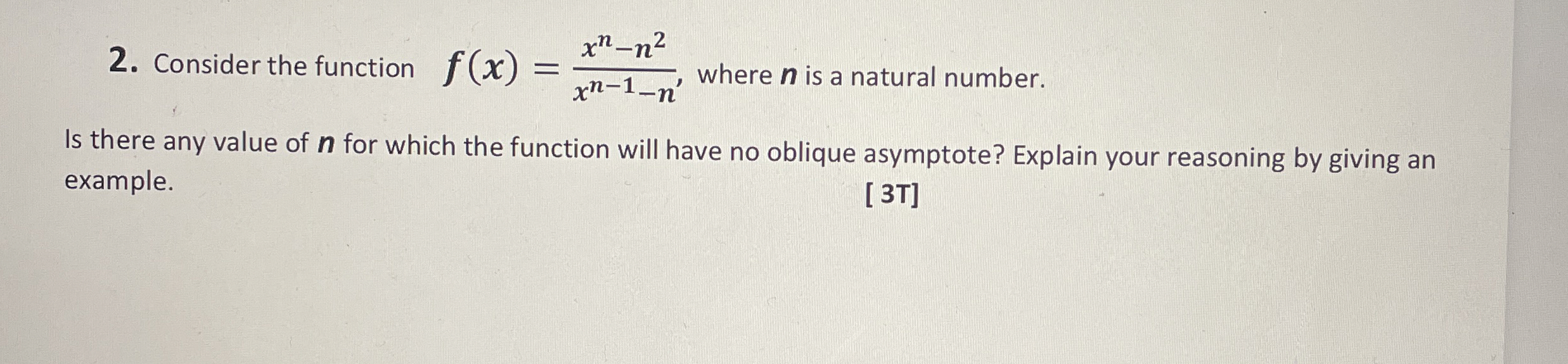 Solved Consider the function f(x)=xn-n2xn-1-n, ﻿where n ﻿is | Chegg.com