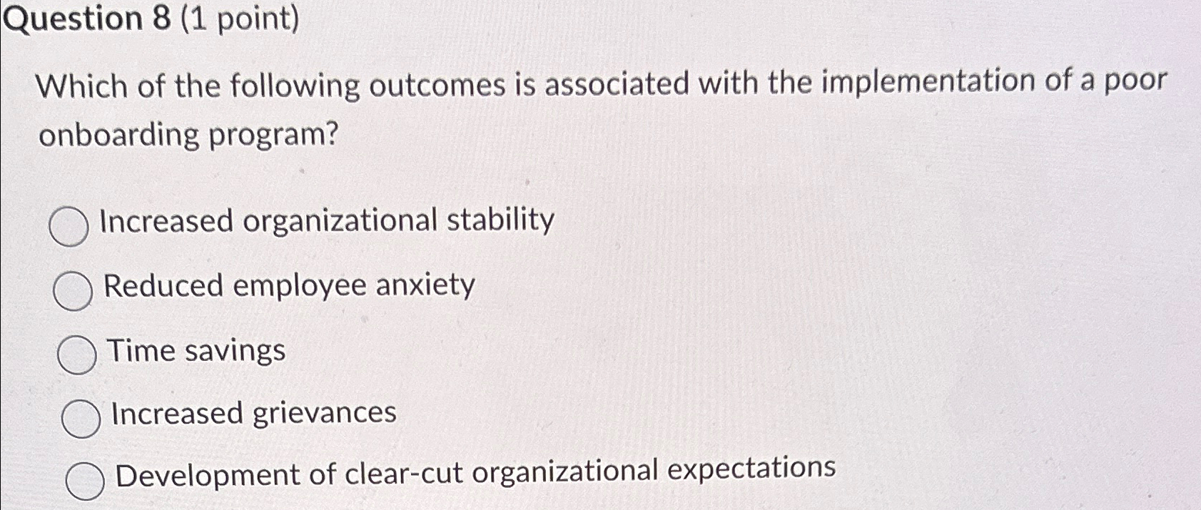 Solved Question 8 (1 ﻿point)Which of the following outcomes | Chegg.com