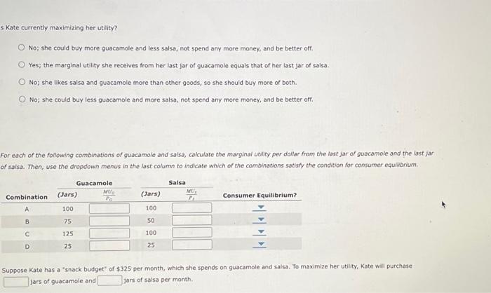 Solved 3. Finding the optimal combination of two goods Kate | Chegg.com