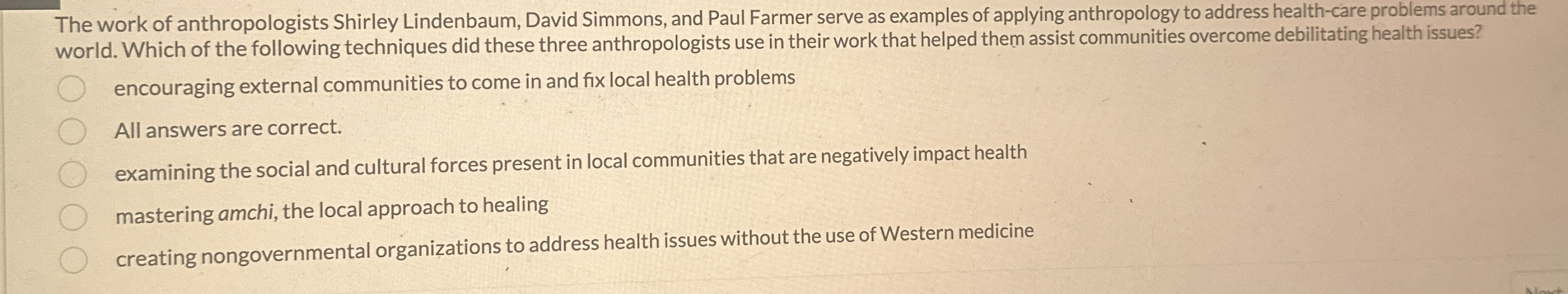 High Quality SOLUTION The work of anthropologists Shirley Lindenbaum, David | Chegg.com