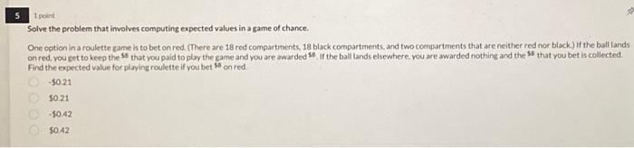 Solved 1 point Solve the problem that involves computing | Chegg.com
