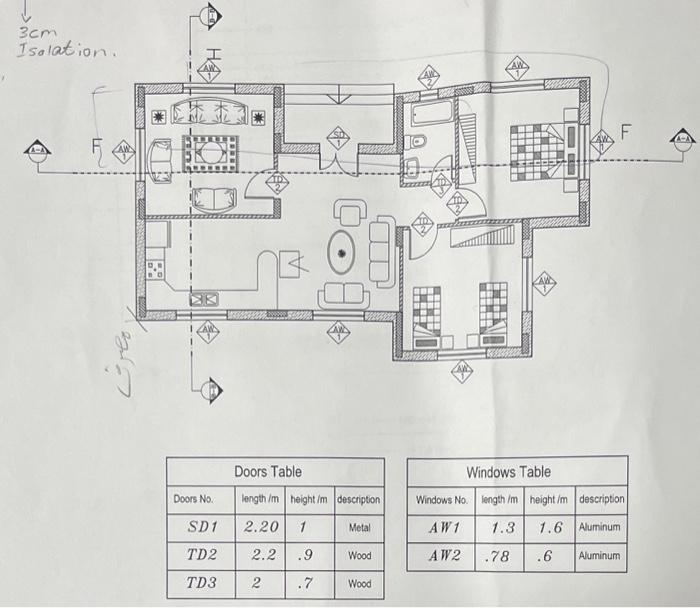 ground floor plancolumn plan tie beams plan north | Chegg.com