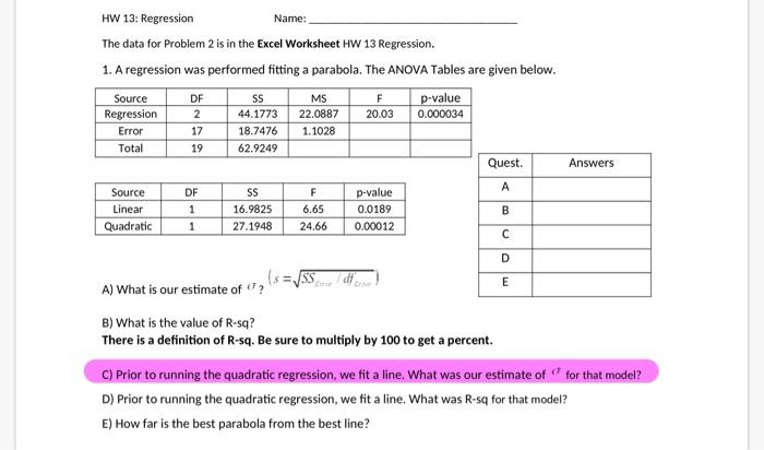 Solved I only need part C, which i highlighted, and I | Chegg.com