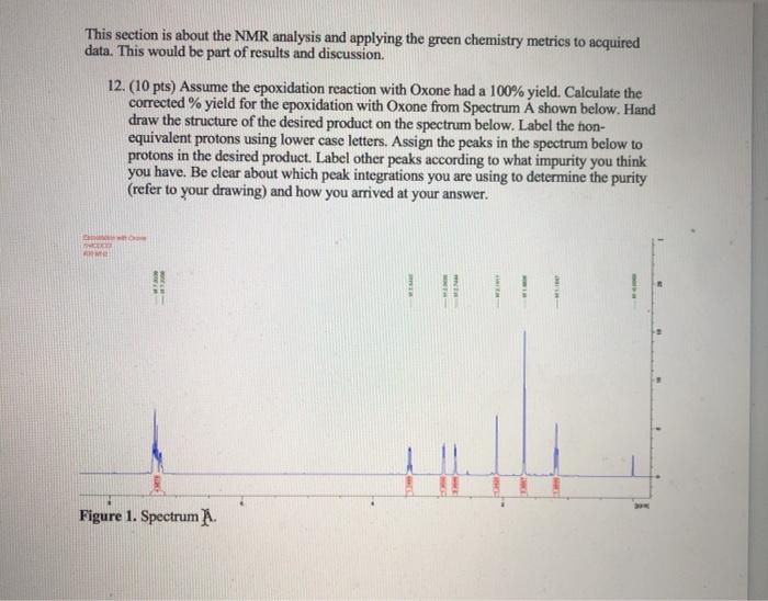 This section is about the NMR analysis and applying | Chegg.com