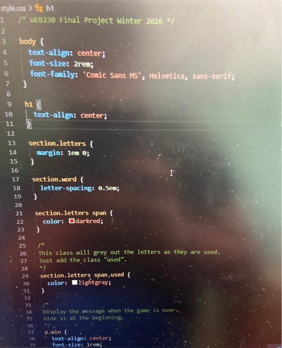 Solved + 80% Final Project - Hangman In this project you | Chegg.com