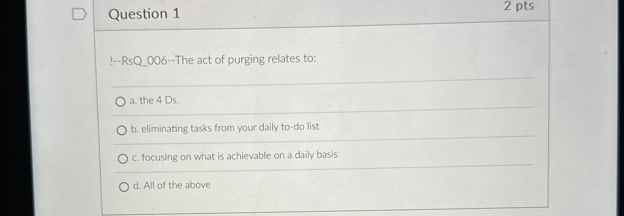 Solved Question 12 ﻿pts!--RsQ_006--The act of purging | Chegg.com