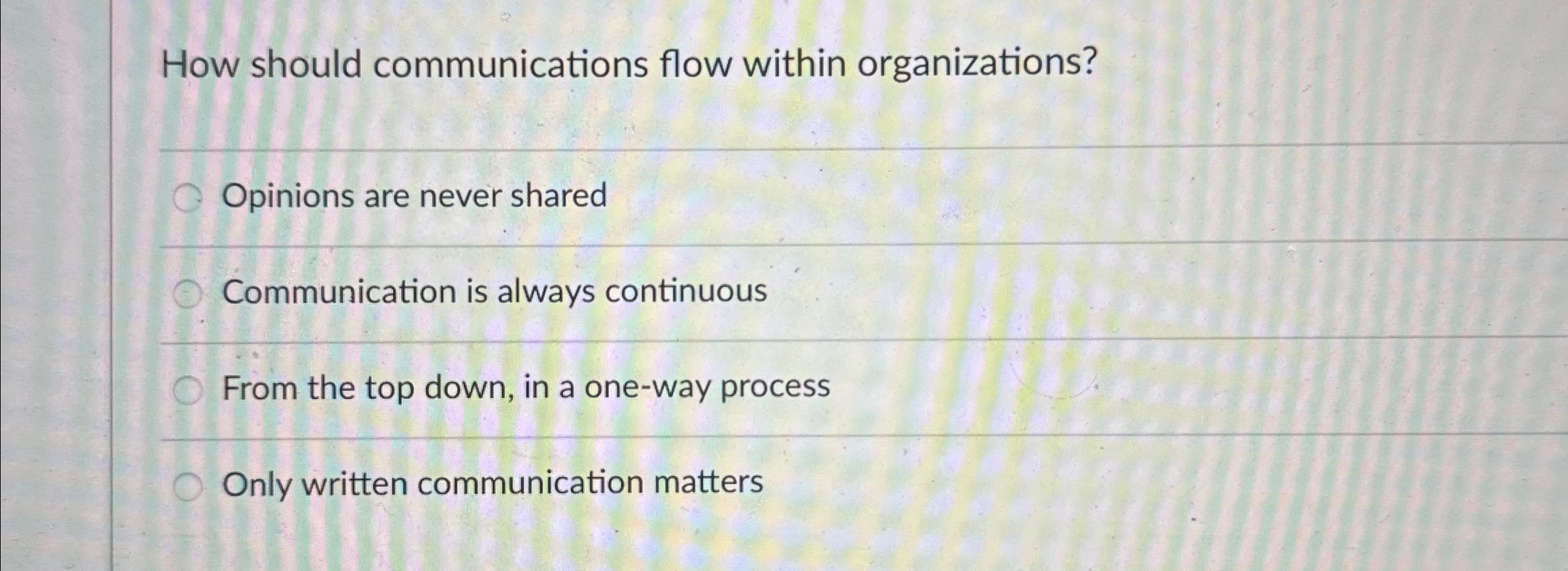 Solved How should communications flow within | Chegg.com