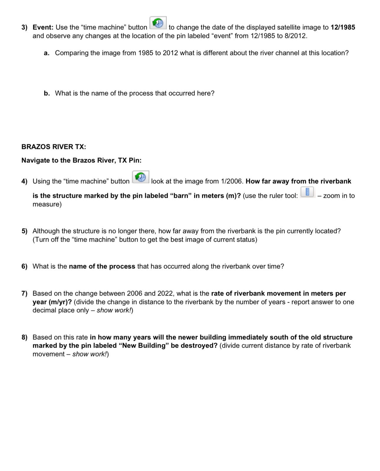 Solved by an EXPERT Event: Use the "time machine" button (7) ﻿to change | Chegg.com