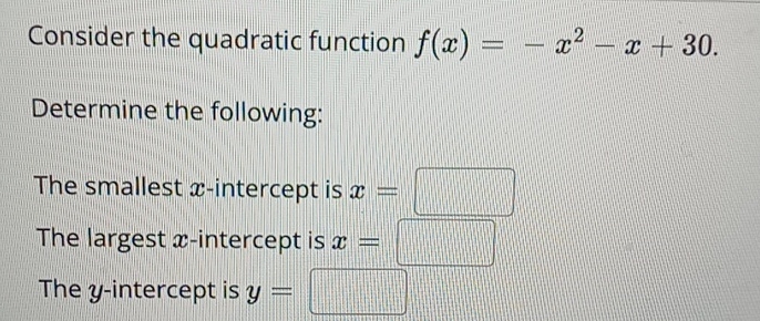 Solved Consider the quadratic function | Chegg.com