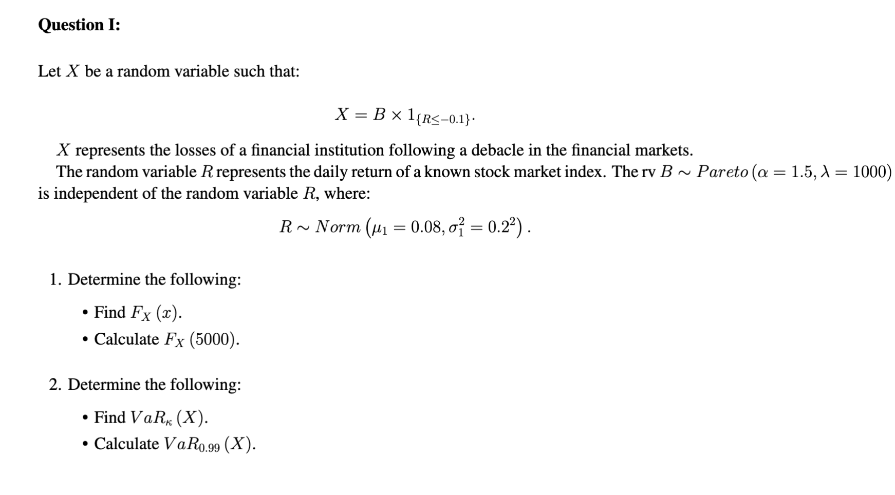 Question I:Let x ﻿be a random variable such | Chegg.com