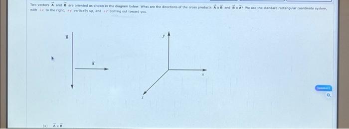 Solved Two vectors A and B are oriented as shown in the | Chegg.com
