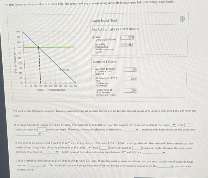 Solved Note: Once you enter a value in a white field, the | Chegg.com