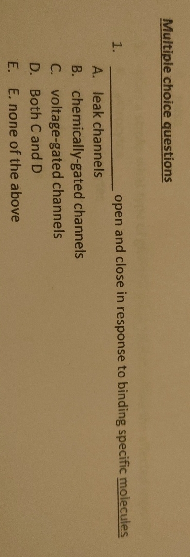 Solved Multiple choice questions ﻿open and close in | Chegg.com