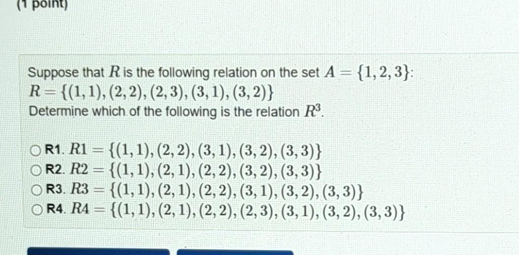 Solved Suppose that \\( R \\) is the following relation on | Chegg.com