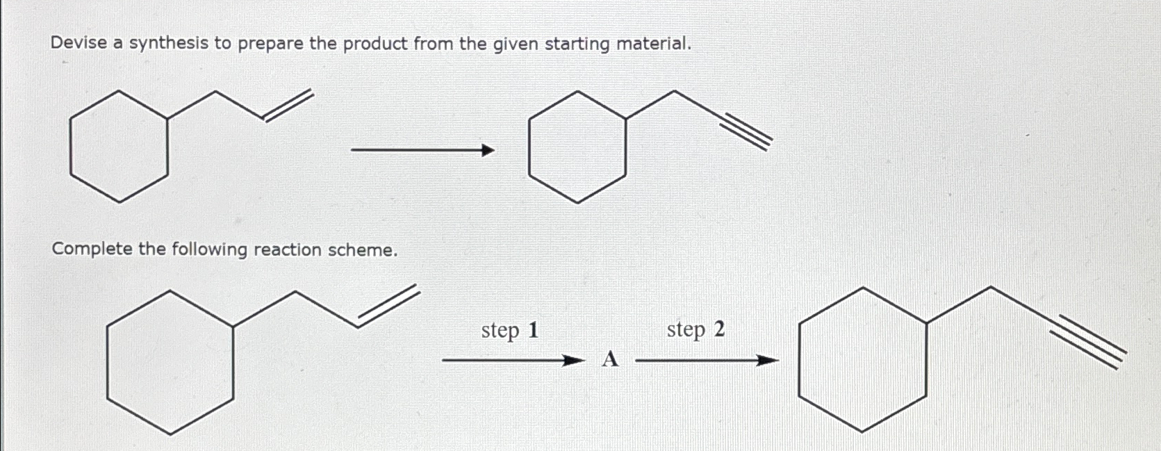 Solved Devise a synthesis to prepare the product from the | Chegg.com