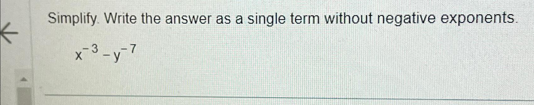 Solved Simplify. Write the answer as a single term without | Chegg.com