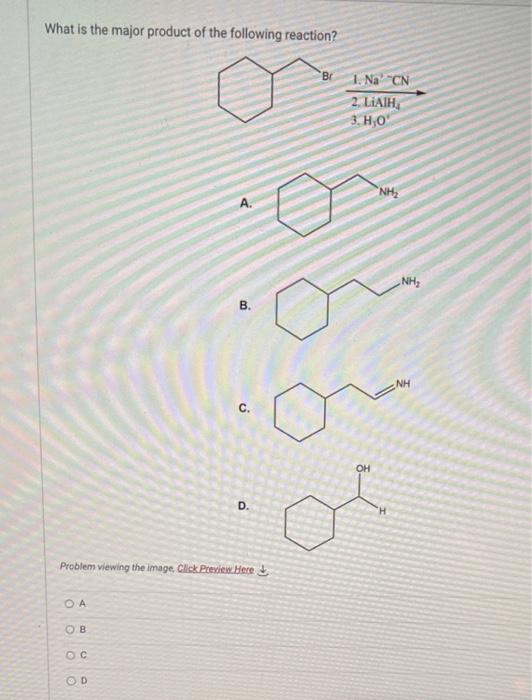 Solved What is the major product of the following reaction? | Chegg.com