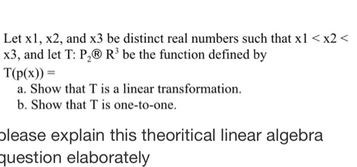 Let x1, x2, and x3 be distinct real numbers such that | Chegg.com