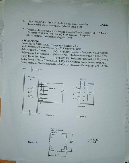 Solved 6. Figure 3 shows the plan view of a built-up column. | Chegg.com