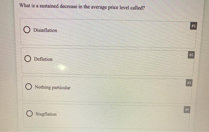 Solved What is a sustained decrease in the average price | Chegg.com