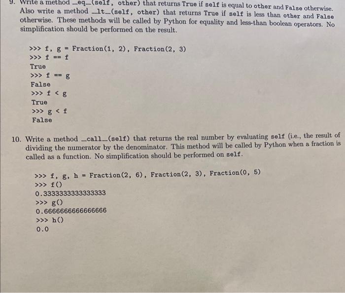 Solved class Fraction We will implement a simple class | Chegg.com