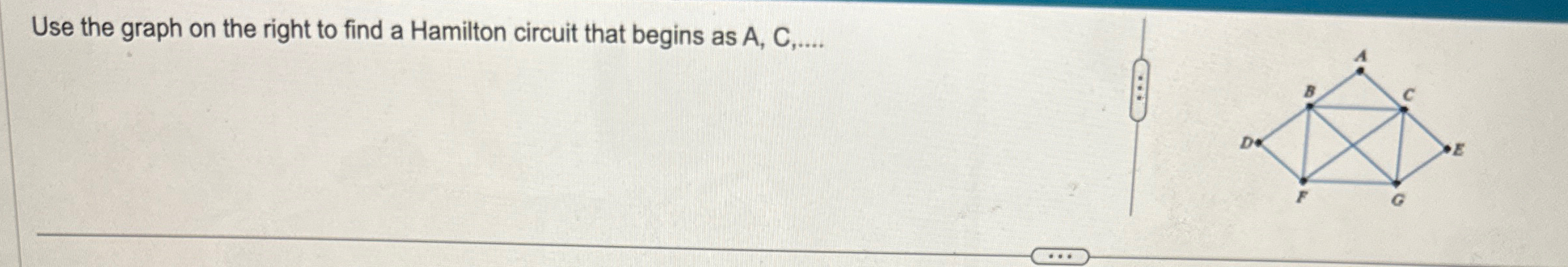 Solved Use the graph on the right to find a Hamilton circuit | Chegg.com
