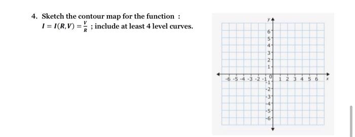 Solved 4. Sketch the contour map for the function : 1 = | Chegg.com