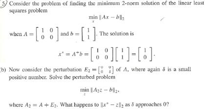 Consider the problem of finding the minimum 2-norm | Chegg.com