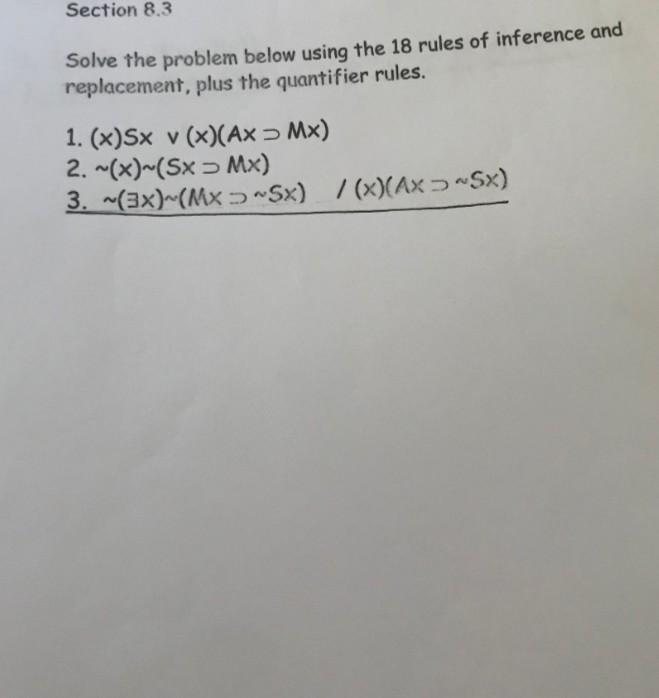 Solved Solve the problem below using the 18 rules of | Chegg.com