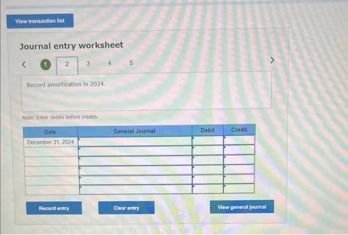 Solved Exercise 7-16 (Algo) Record amortization expense | Chegg.com